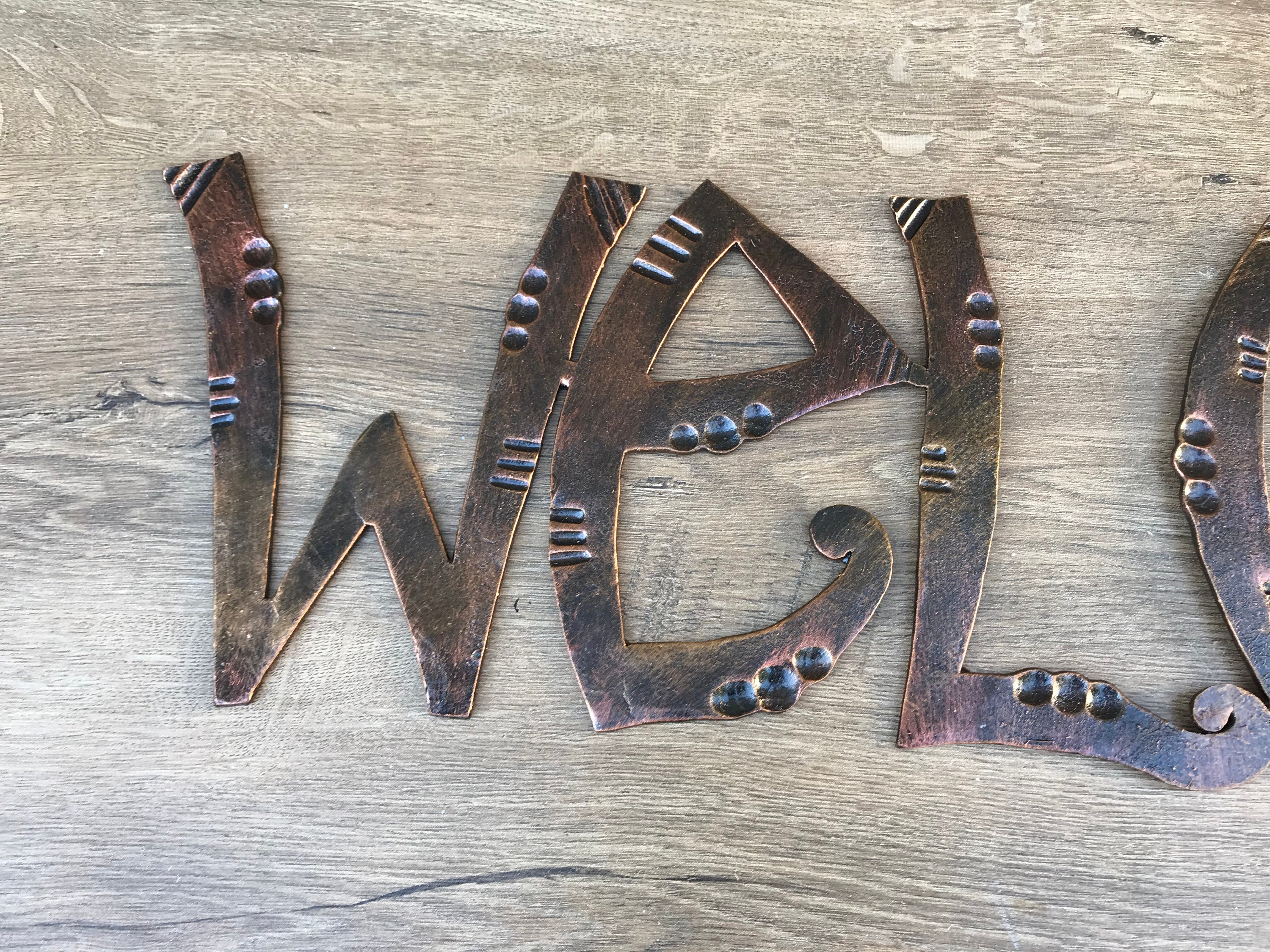 Metal Letters Hand Forged Letters Monogram Family Name | Etsy