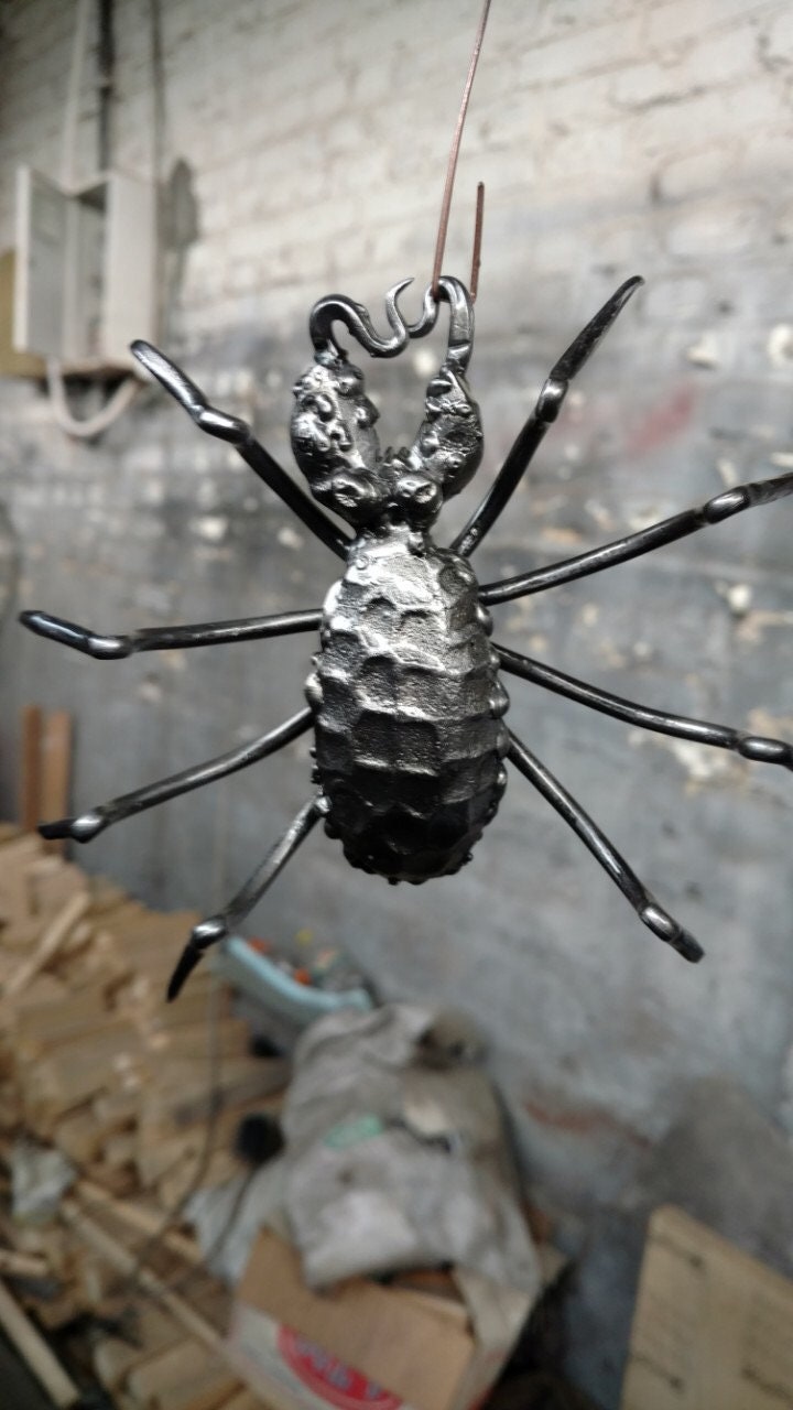 Spider metal spider hand forged spider spider figurine | Etsy
