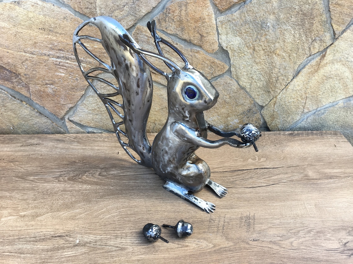 Metal Squirrel Iron Squirrel Squirrel Gifts Squirrel Decor - Etsy