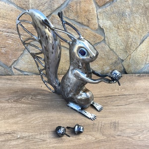 Metal Squirrel, Iron Squirrel, Squirrel Gifts, Squirrel Decor, Squirrel ...