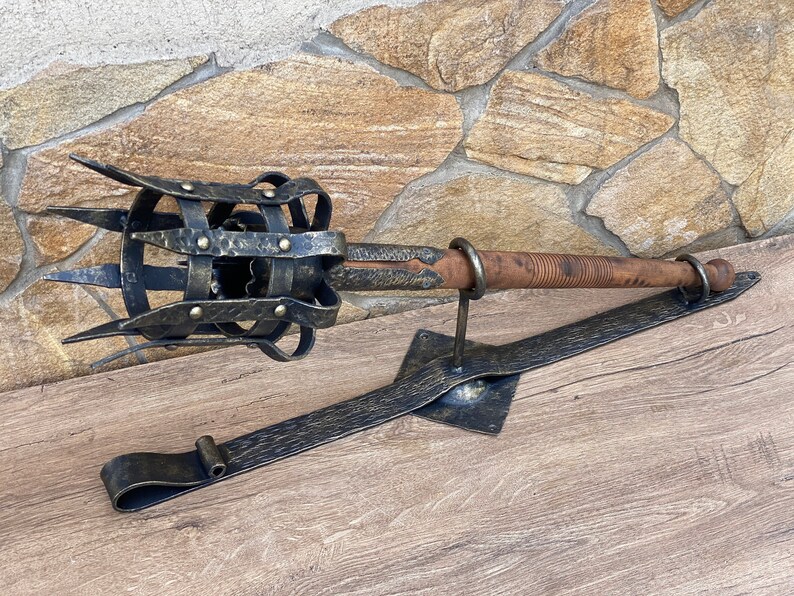 Torch Medieval Torch Fire Torch Torch Candle Holder Wall | Etsy