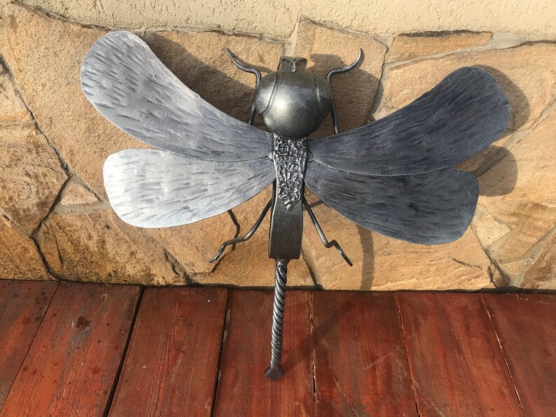 Hand Forged Dragonfly Dragonfly Iron Gift Iron Anniversary | Etsy