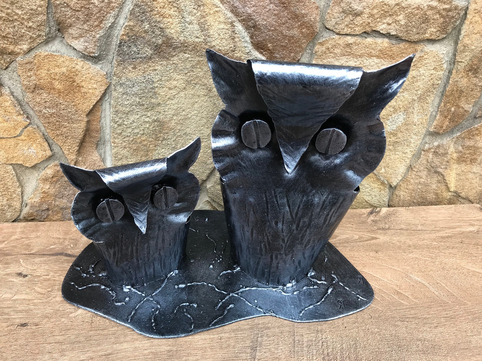 Metal Owl Hand Forged Owl Owl Sculpture Owl Metal Art Iron | Etsy