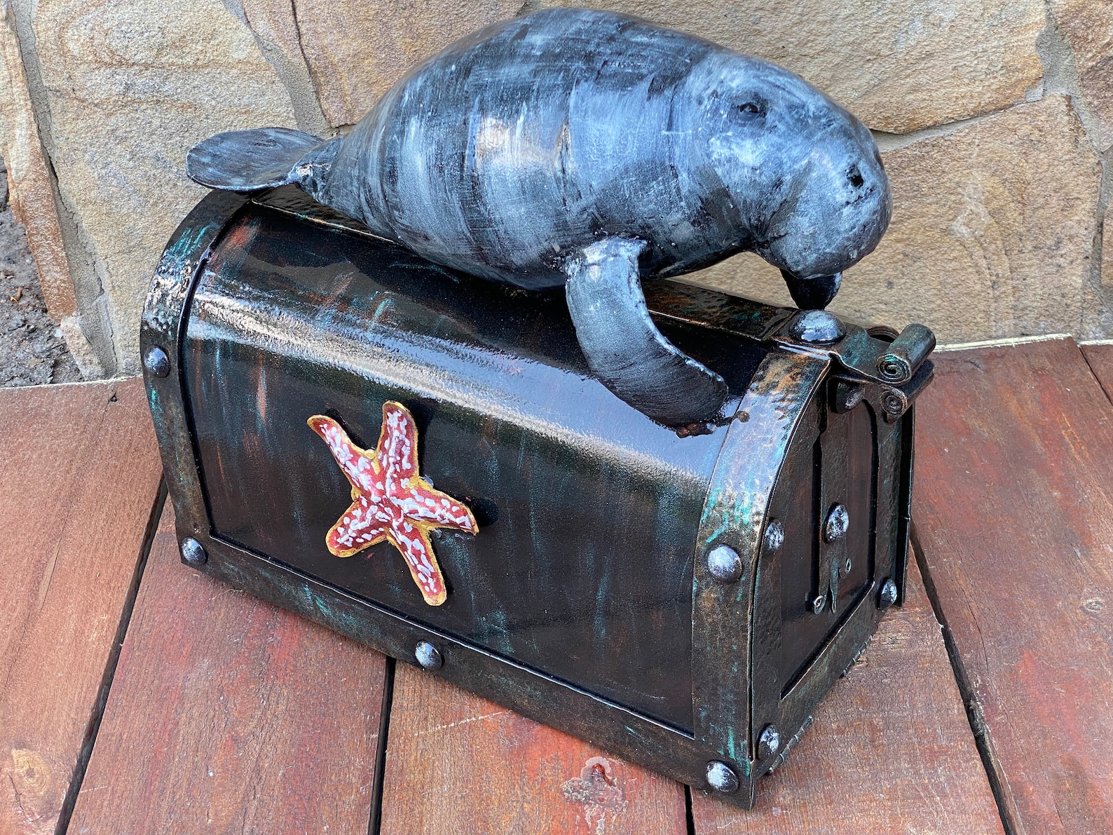 Mailbox Mail Box Nautical Coastal Chest Steel Gift - Etsy