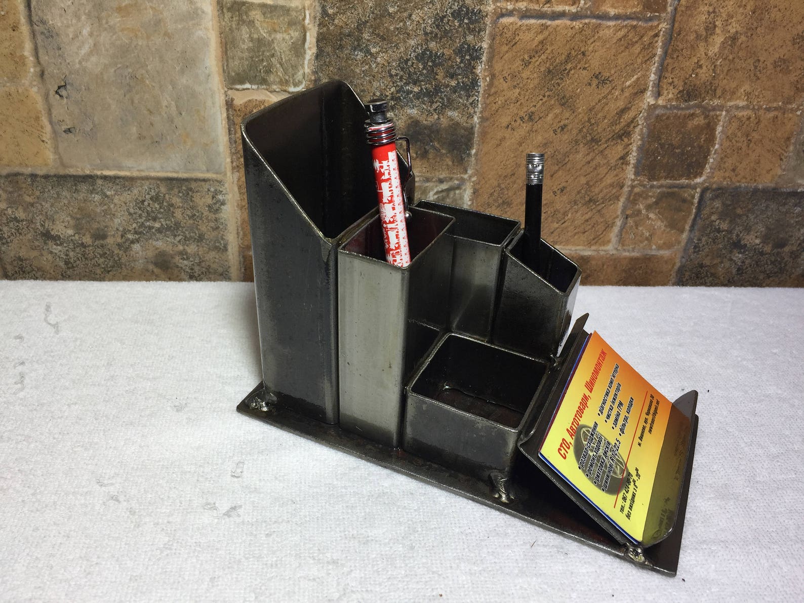 Desk Organizer Metal Desk Organizer Iron Desk Organizer | Etsy