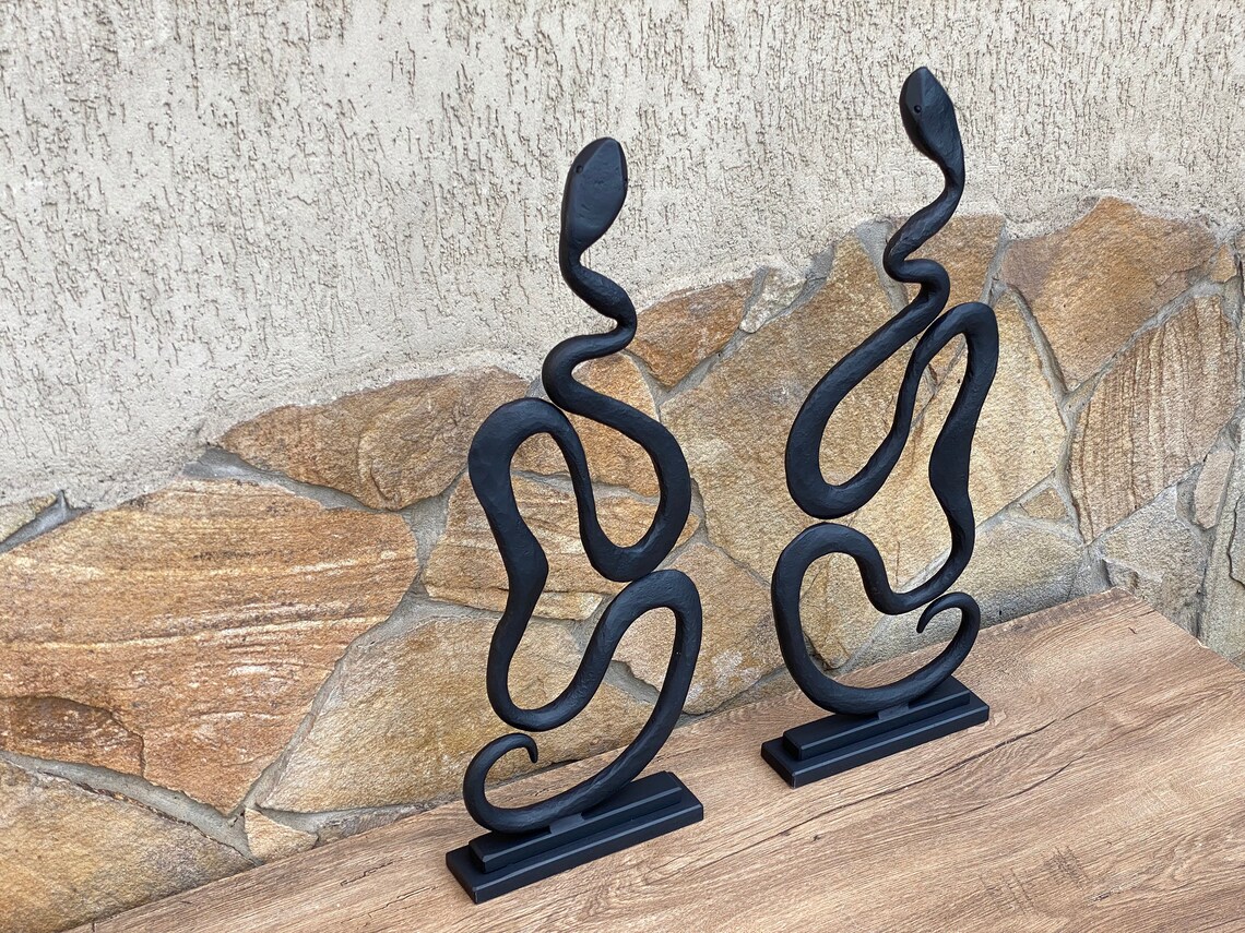 Andirons Fireplace Andirons Fireplace Decor Snake Metal - Etsy