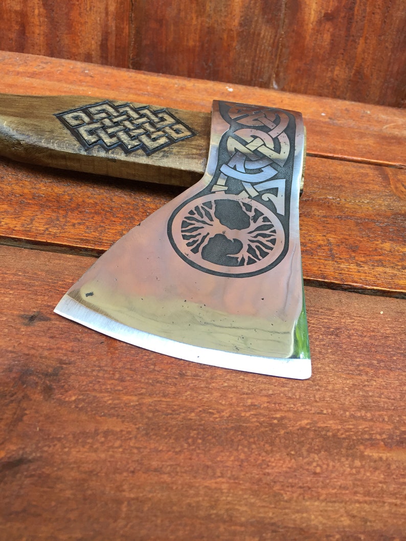 Axe Ax Viking Axe Tree of Life Medieval Axe Kitchen - Etsy