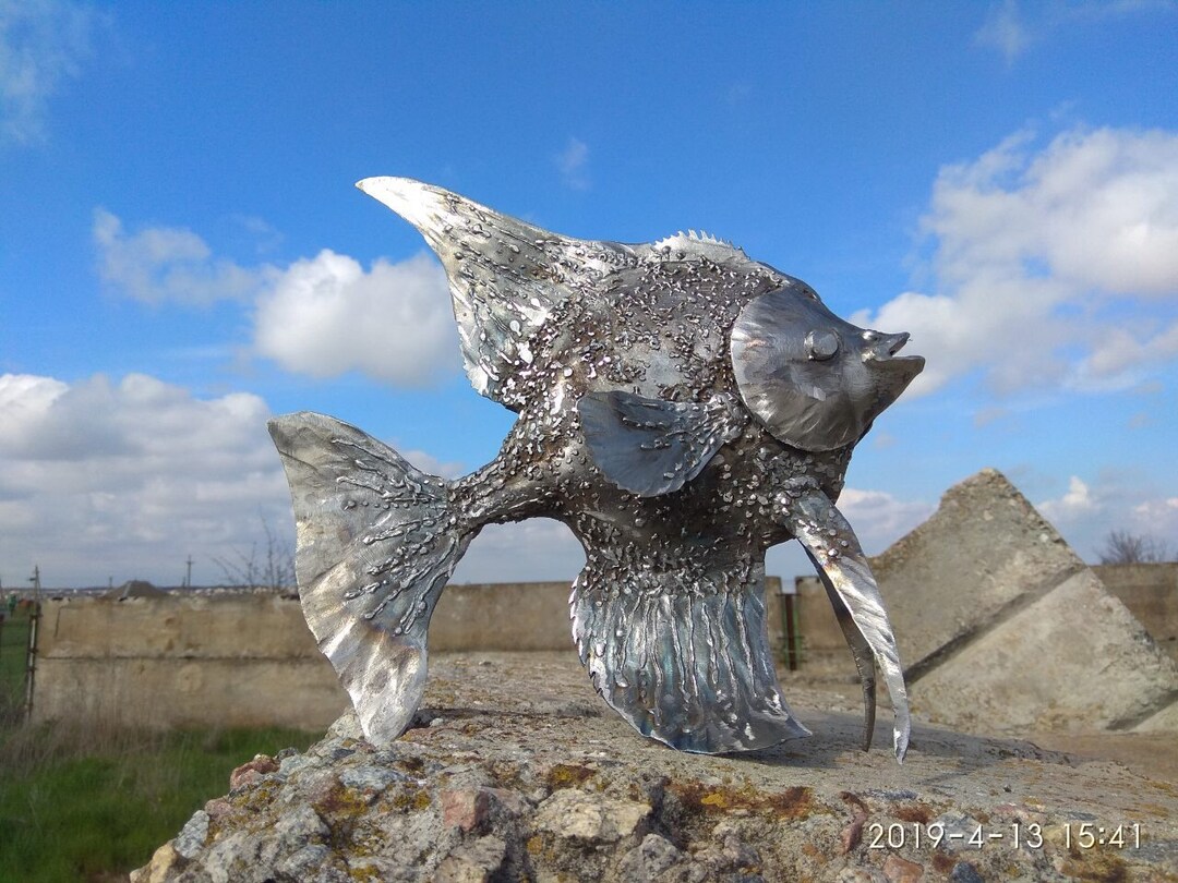 Angelfish, Fish, Aquarium, Iron Fish, Steel Fish, Metal Fish, Aquarium ...