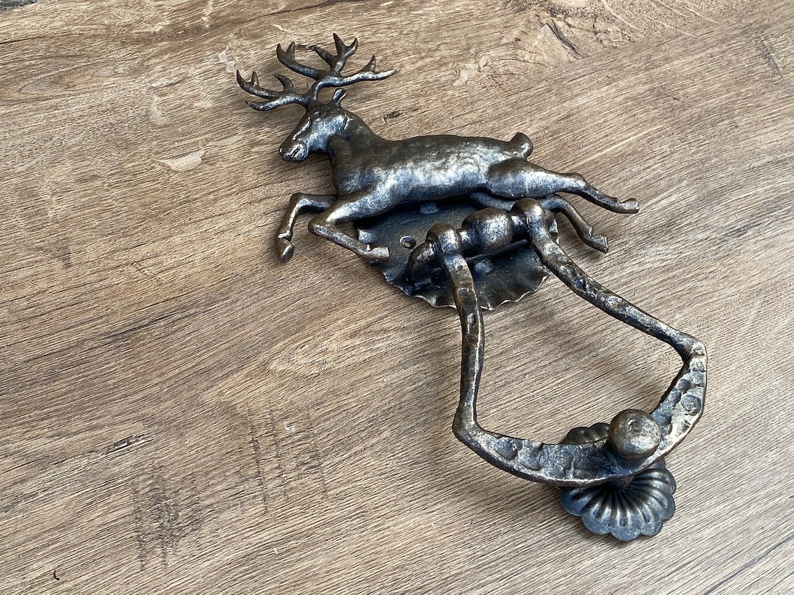 Door knocker stag knocker deer entryway animal wild | Etsy