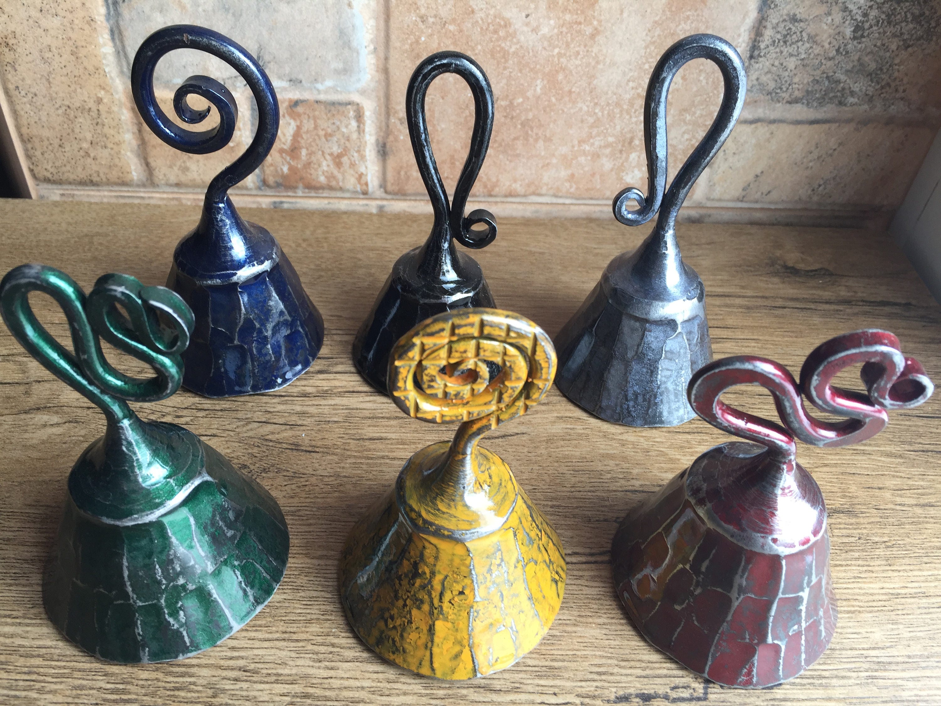 A Set of 6 Bells Iron Bell Hand Forged Bell Wrought Iron - Etsy