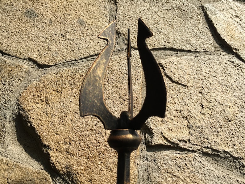 Tridente forjado a mano tridente de poseidón encanto | Etsy