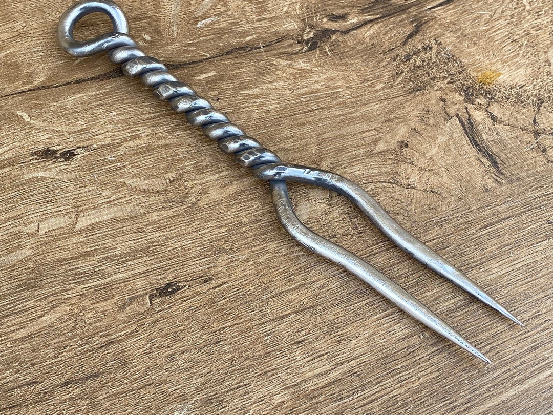 Stainless Steel BBQ Fork, BBQ Fork, BBQ, Viking Fork, Hand Forged Fork ...