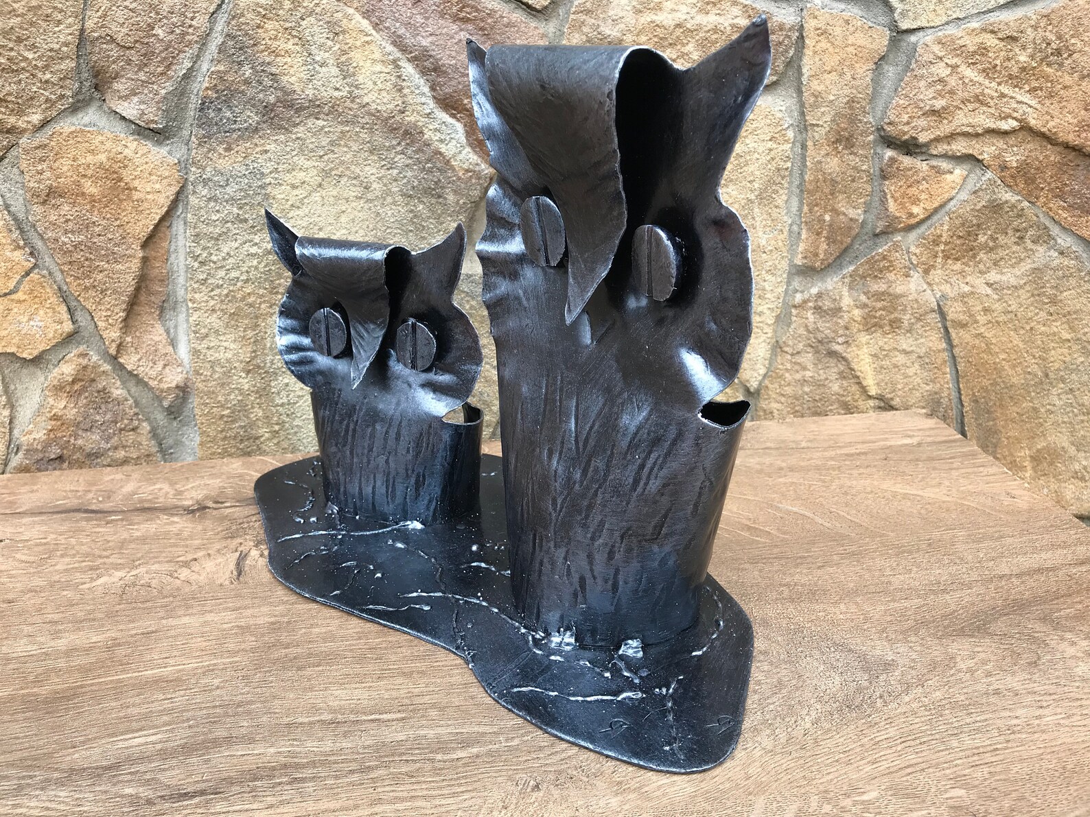 Metal Owl Hand Forged Owl Owl Sculpture Owl Metal Art Iron | Etsy