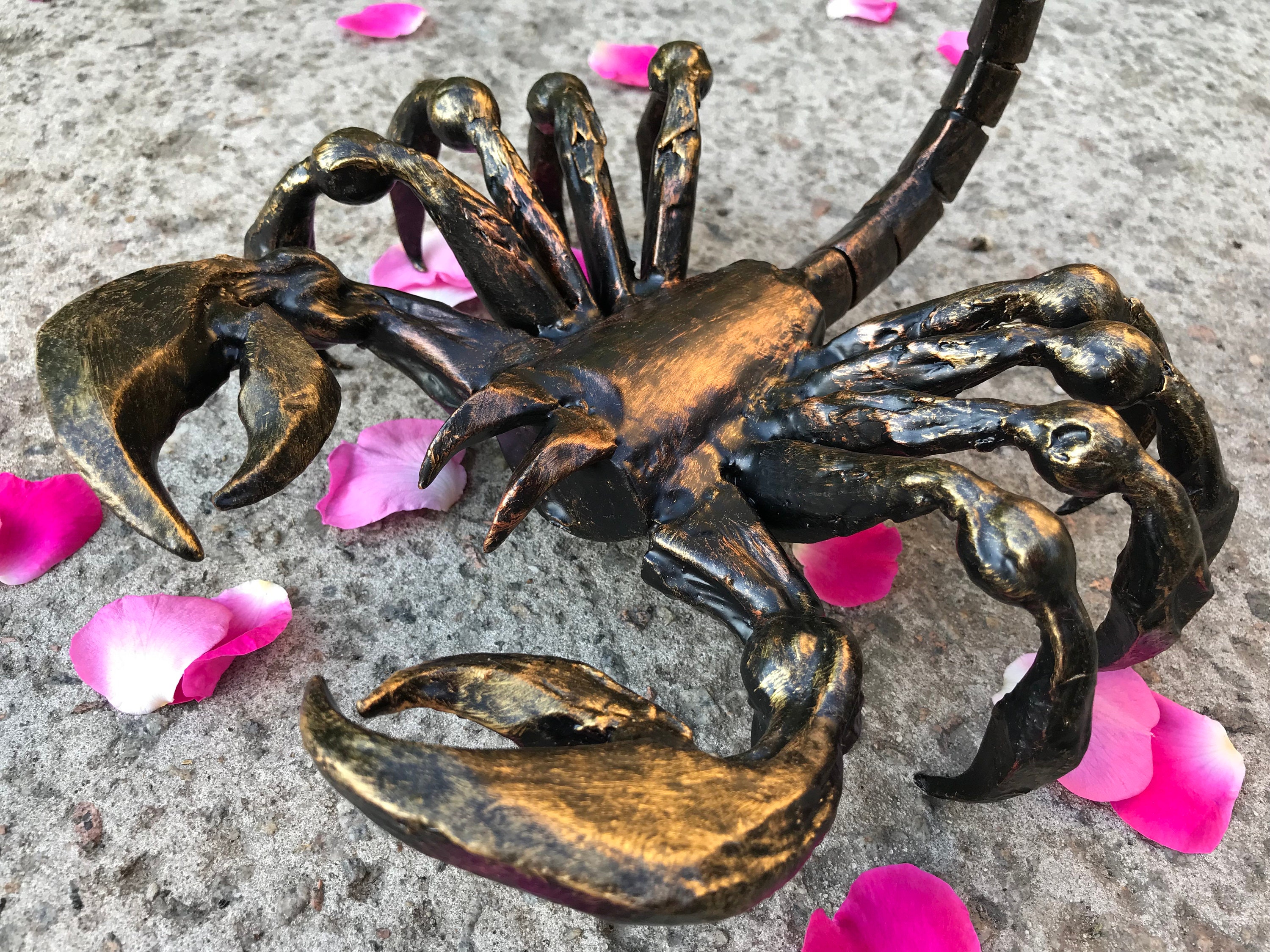 Halloween Figurine Forged Scorpion Iron Scorpion Metal - Etsy