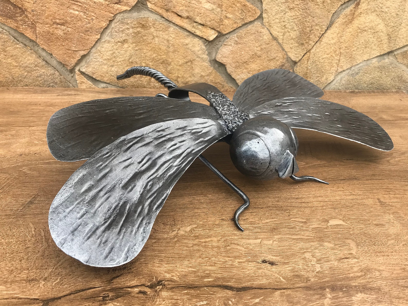 Hand Forged Dragonfly Dragonfly Iron Gift Iron Anniversary - Etsy