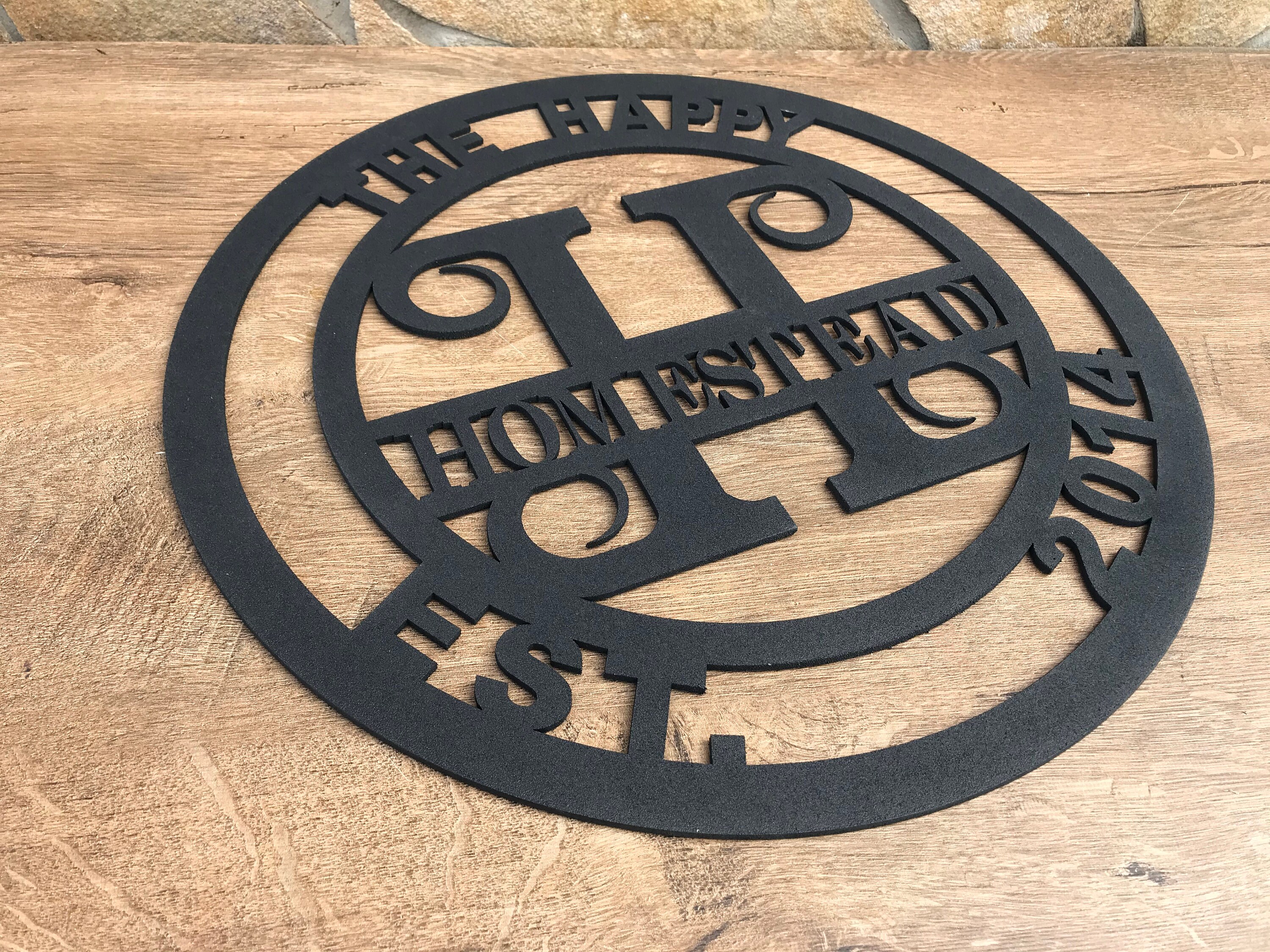 Monogram Sign Name Sign Family Established Family Monogram | Etsy