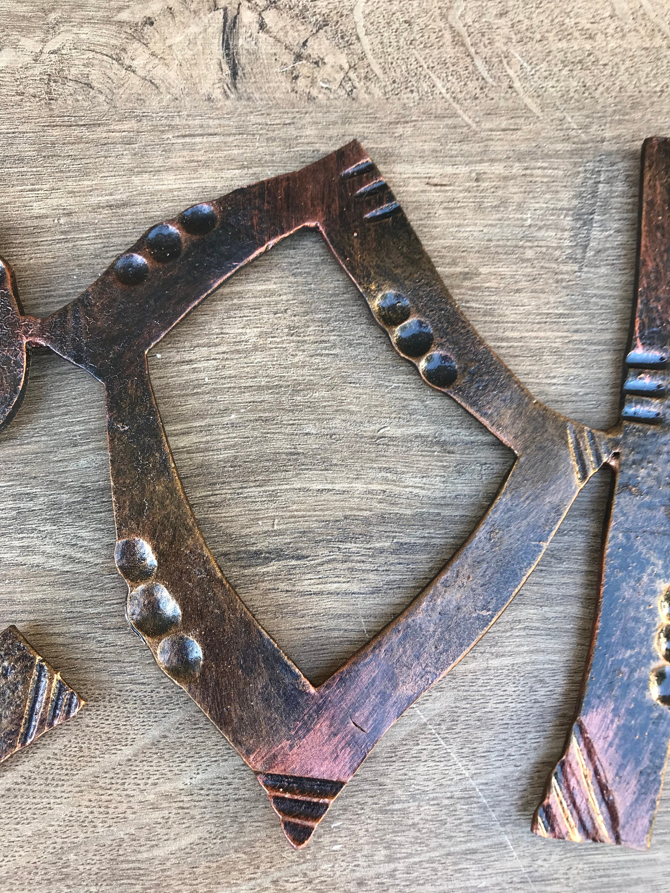 Metal Letters Hand Forged Letters Monogram Family Name | Etsy