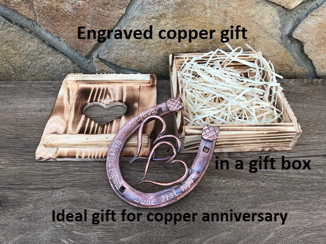 Engraved Copper Gift, Copper Horseshoe, Horse Shoe, Copper Gifts, 7 ...