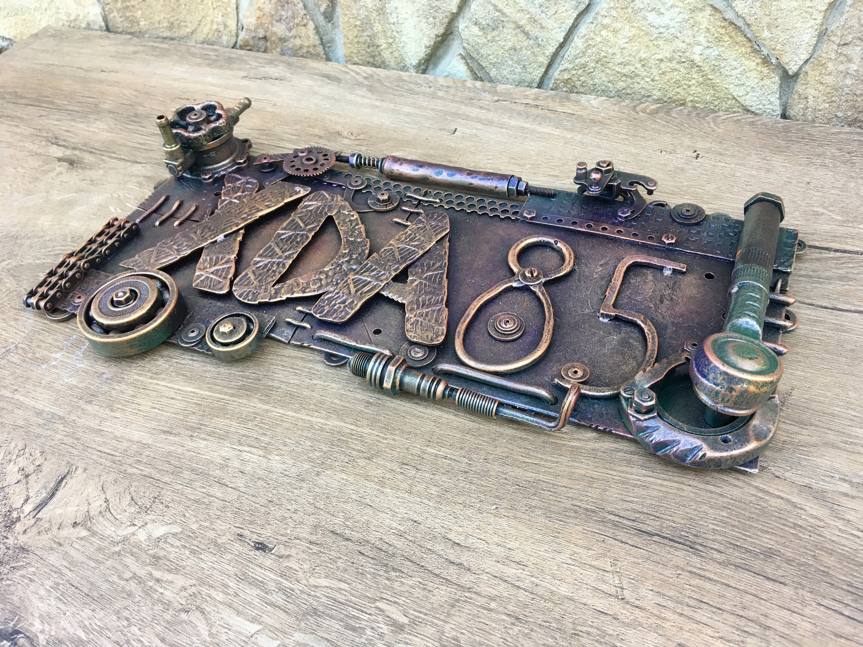 Steampunk plaque steampunk plate steampunk sign house | Etsy