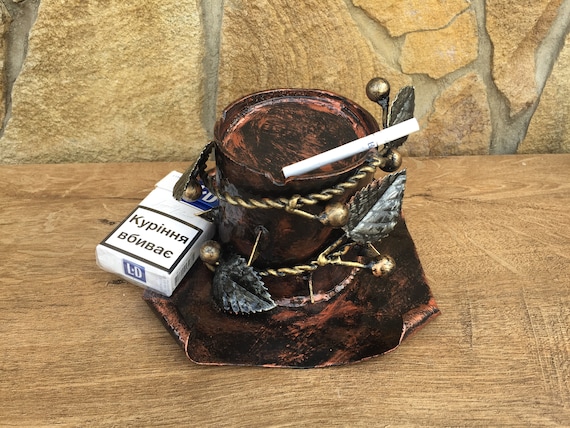 Hand Forged Ashtray Ash Tray Iron Ash Tray Iron Ashtray | Etsy