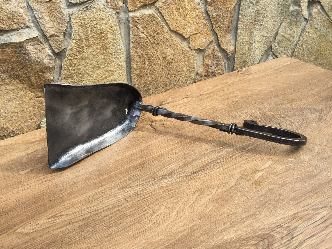 Hand Forged Fire Shovel, Fireplace Shovel, Ash Shovel, Wrought Iron ...