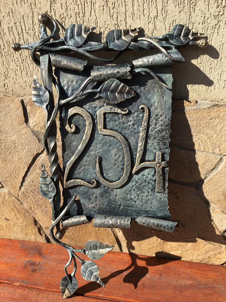 House Number Plaque, House Number Sign, Medieval, Rustic Plaque, Viking ...