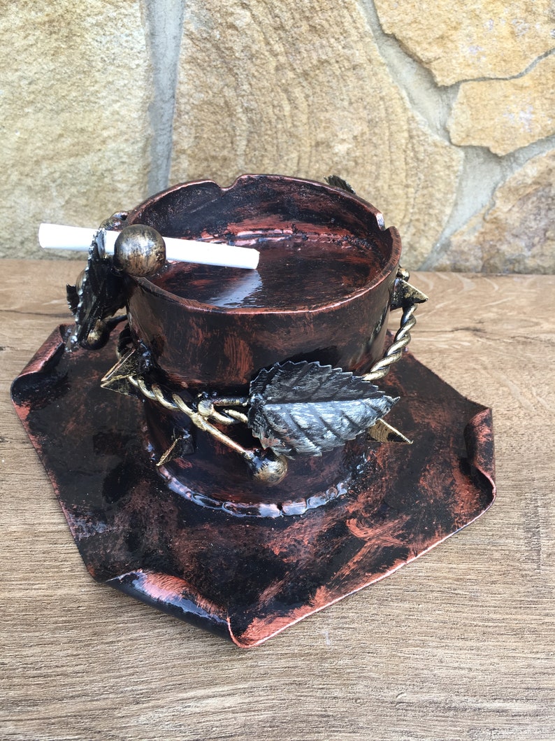 Hand Forged Ashtray Ash Tray Iron Ash Tray Iron Ashtray | Etsy