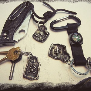 Runic Keychain, Rune Keychain, Rune Lanyard, Viking Keychain, Viking ...