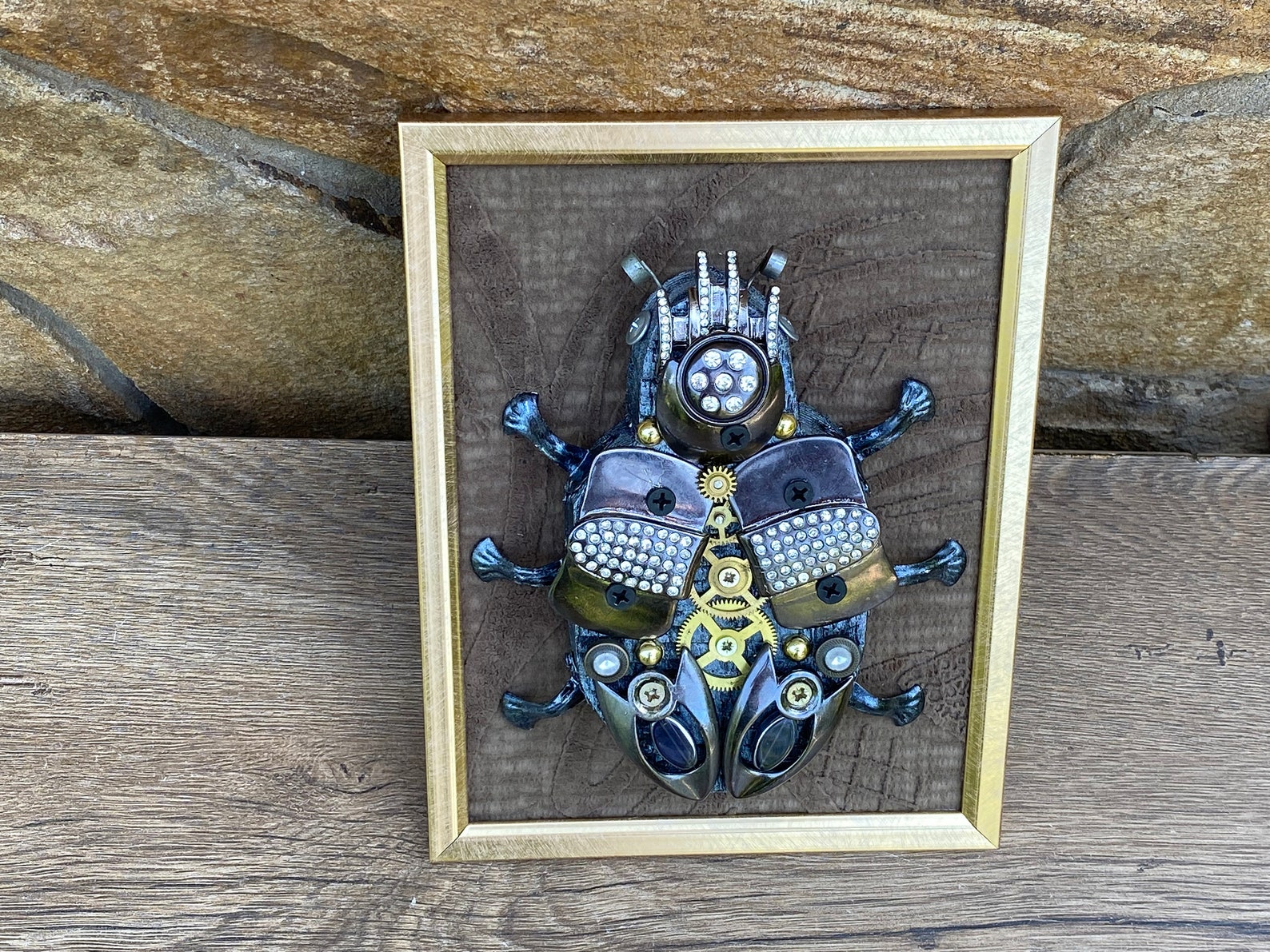Steampunk Painting Steampunk Insect Beetle Steampunk | Etsy