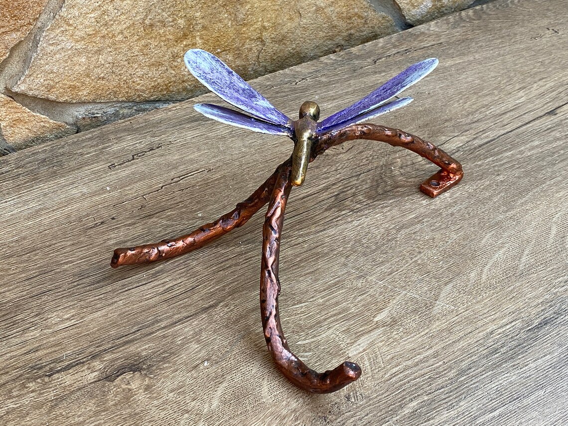 Dragonfly Metal Dragonfly Dragonfly Figurine Forged - Etsy