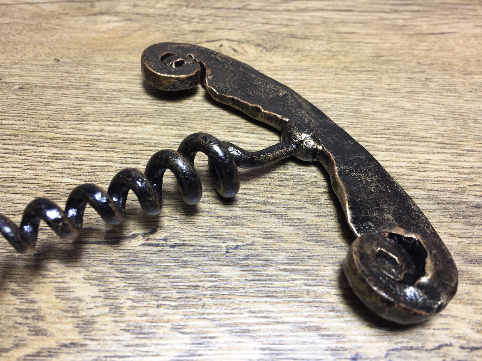 Corkscrew Bottle Opener Hand Forged Corkscrewwrought Iron - Etsy