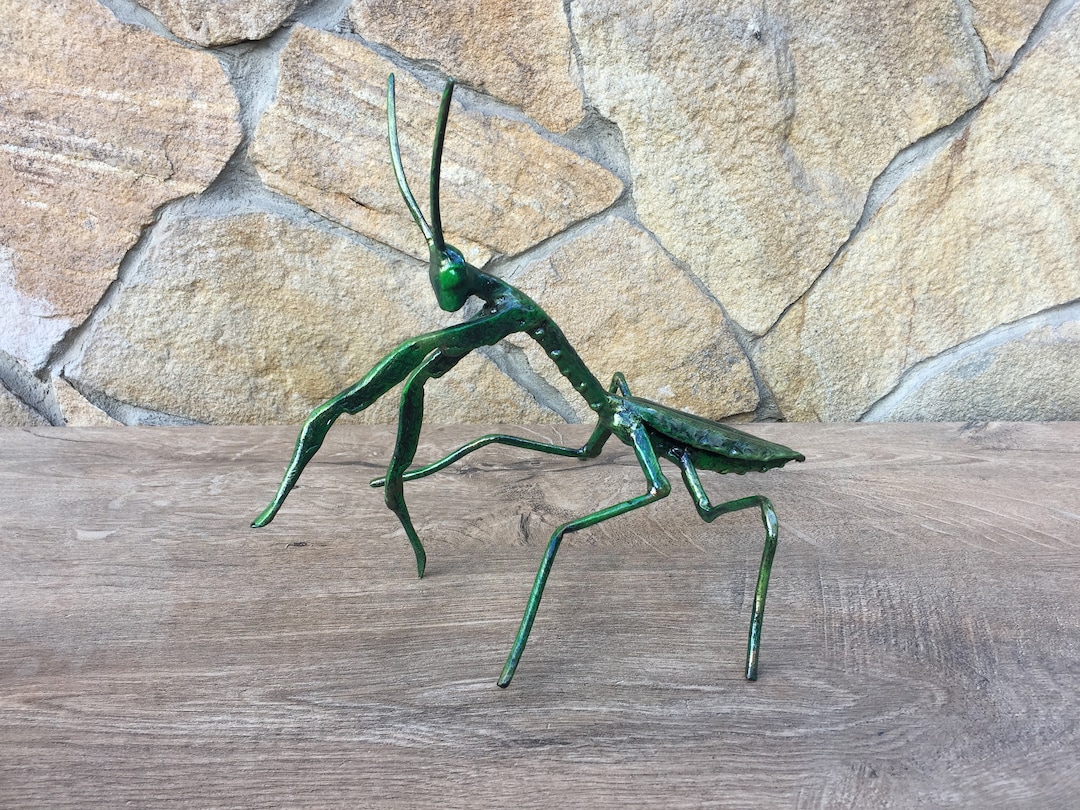 Hand Forged Mantis, Mantis Figurine, Mantis Sculpture, Mantis Charm ...