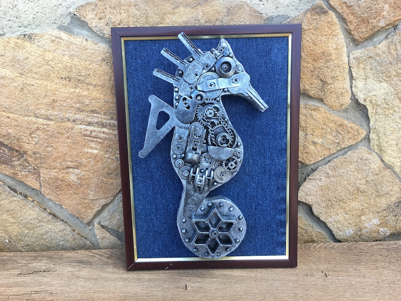 Steampunk Seahorse, Sea Horse, Industrial Painting, Seahorse, Steampunk ...