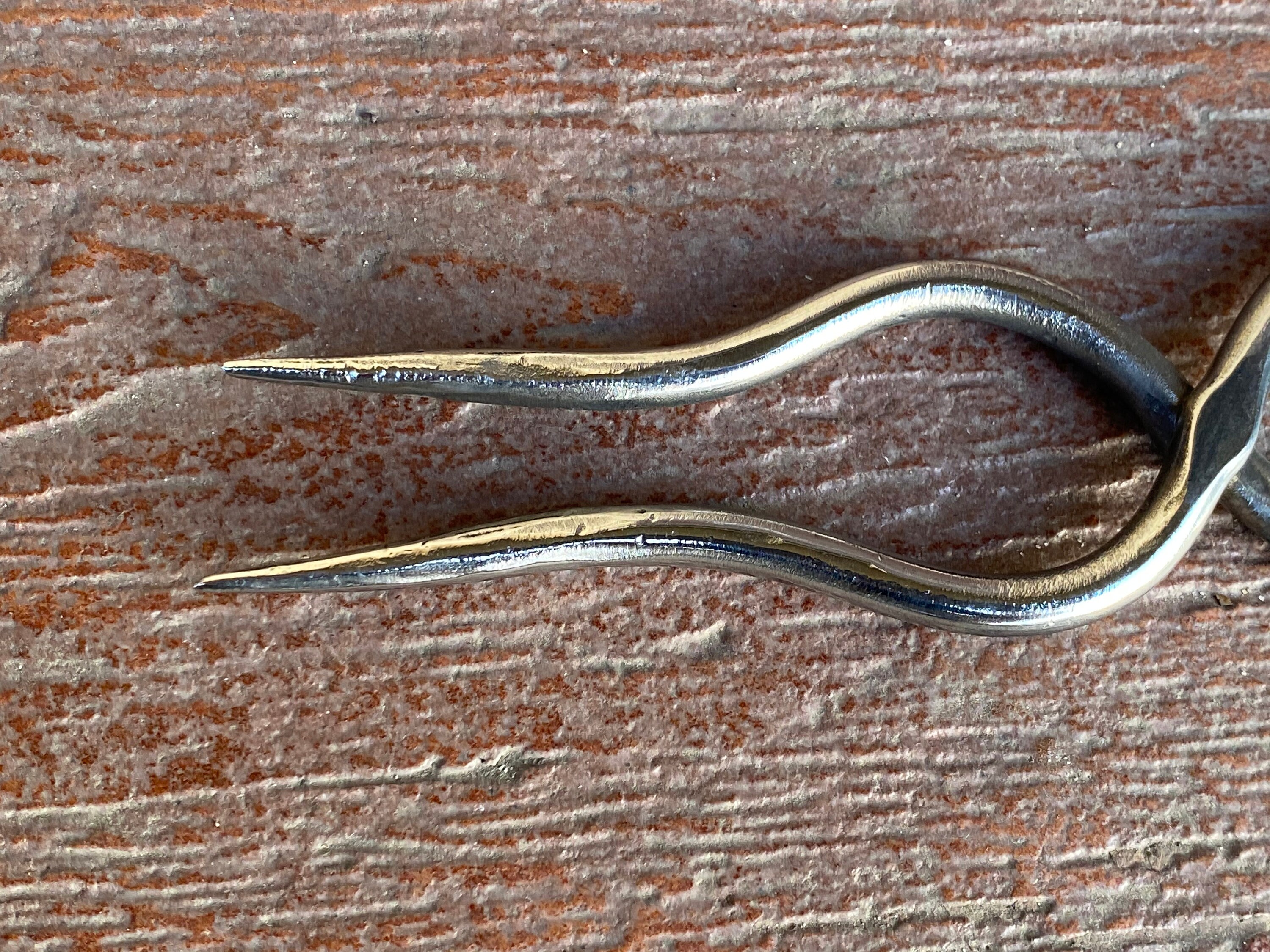 Stainless steel fork BBQ fork hand forged fork viking | Etsy