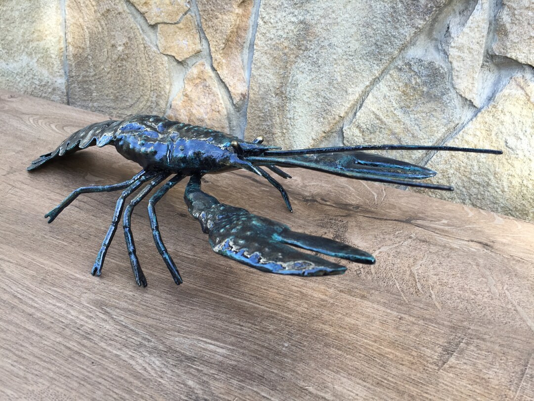 Crawfish, Crayfish, Crustacean, Metal Sculpture, Metal Figurine,metal ...