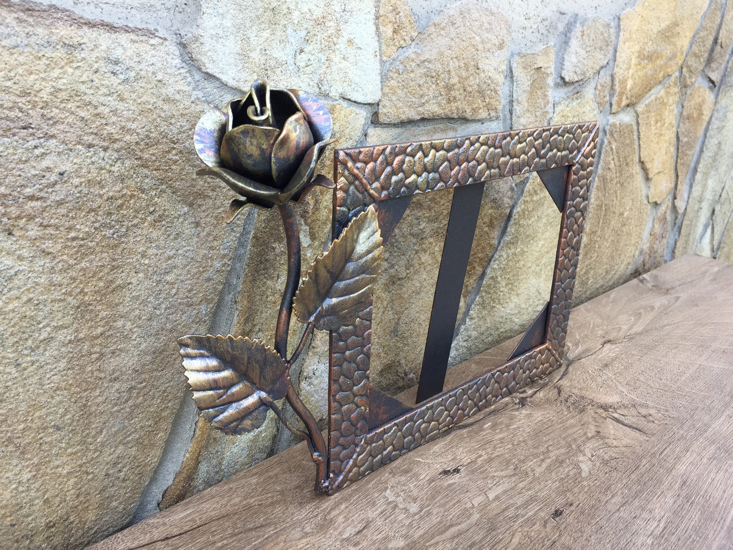 Forged photo frame picture frame iron anniversary 6th | Etsy