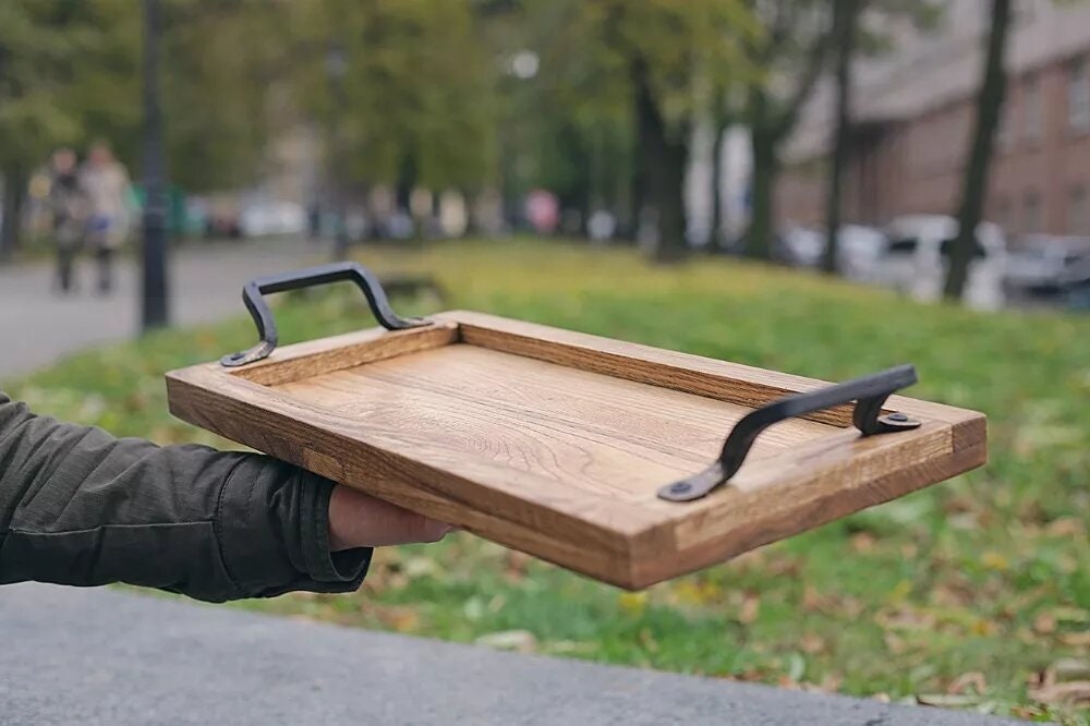 Serving tray wooden tray custom tray coffee table tray | Etsy