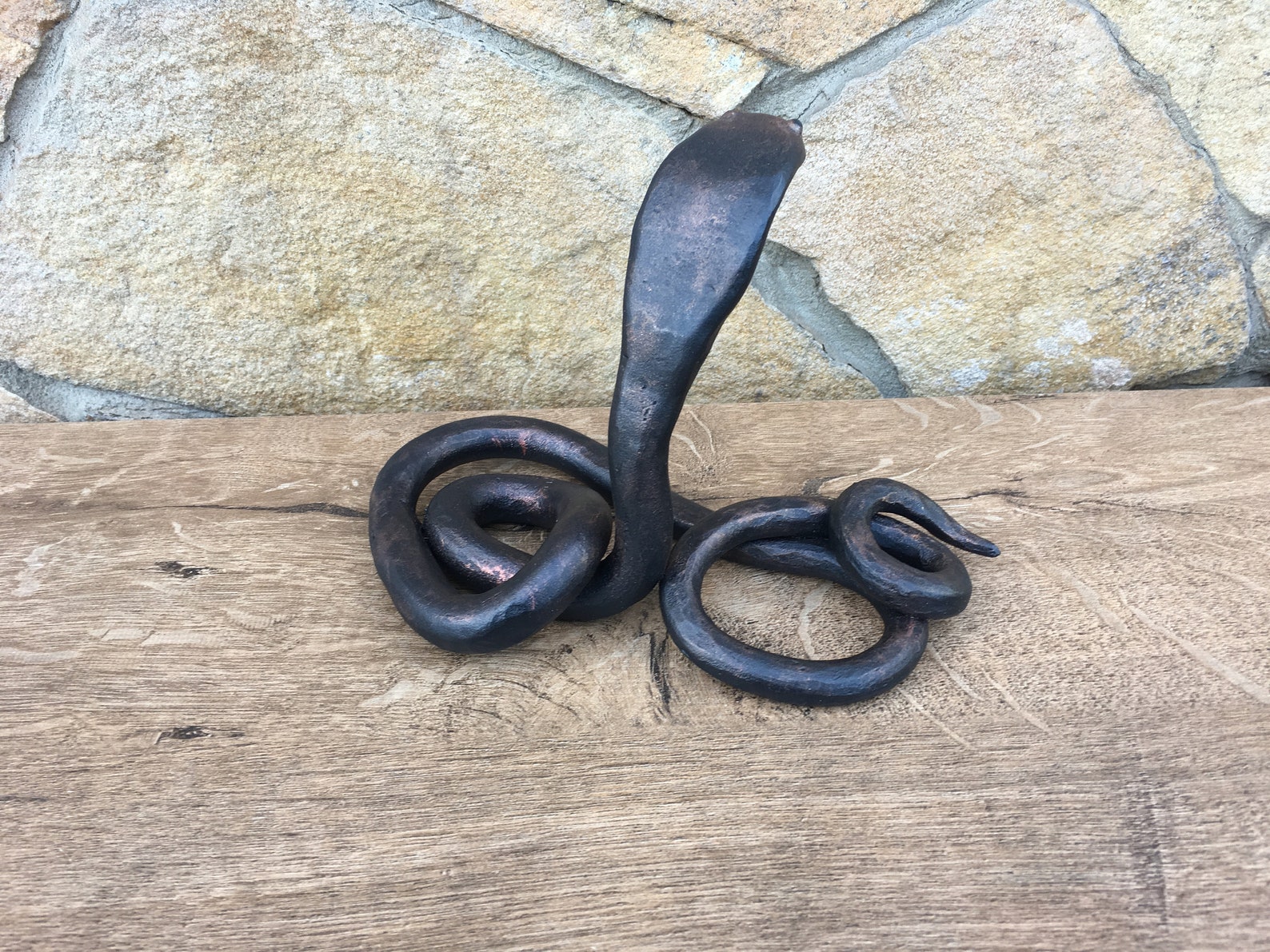 Iron snake iron cobra handforged snake cobra sculptureiron | Etsy
