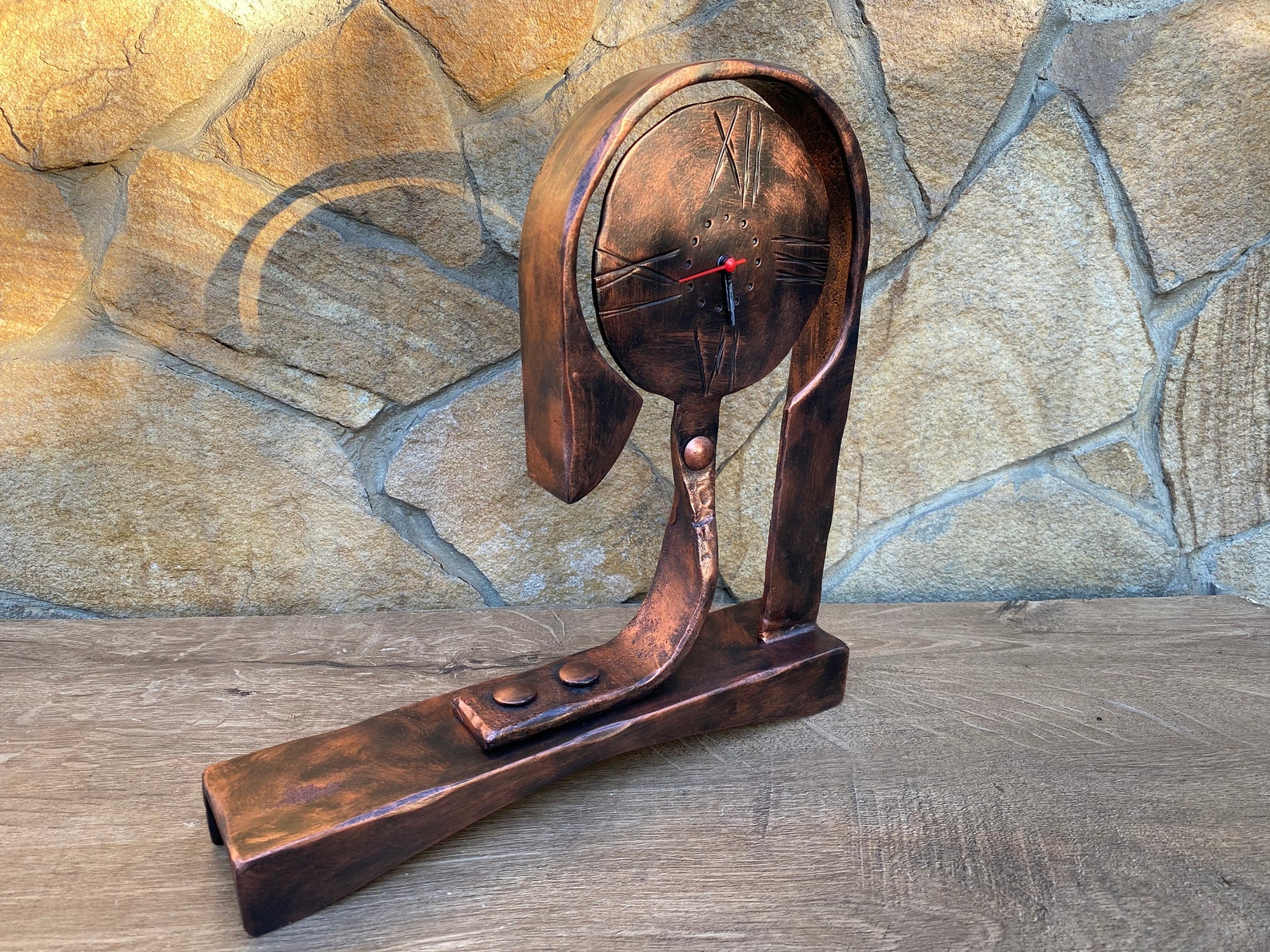 Loft clock brutal clock steampunk clock table clock | Etsy