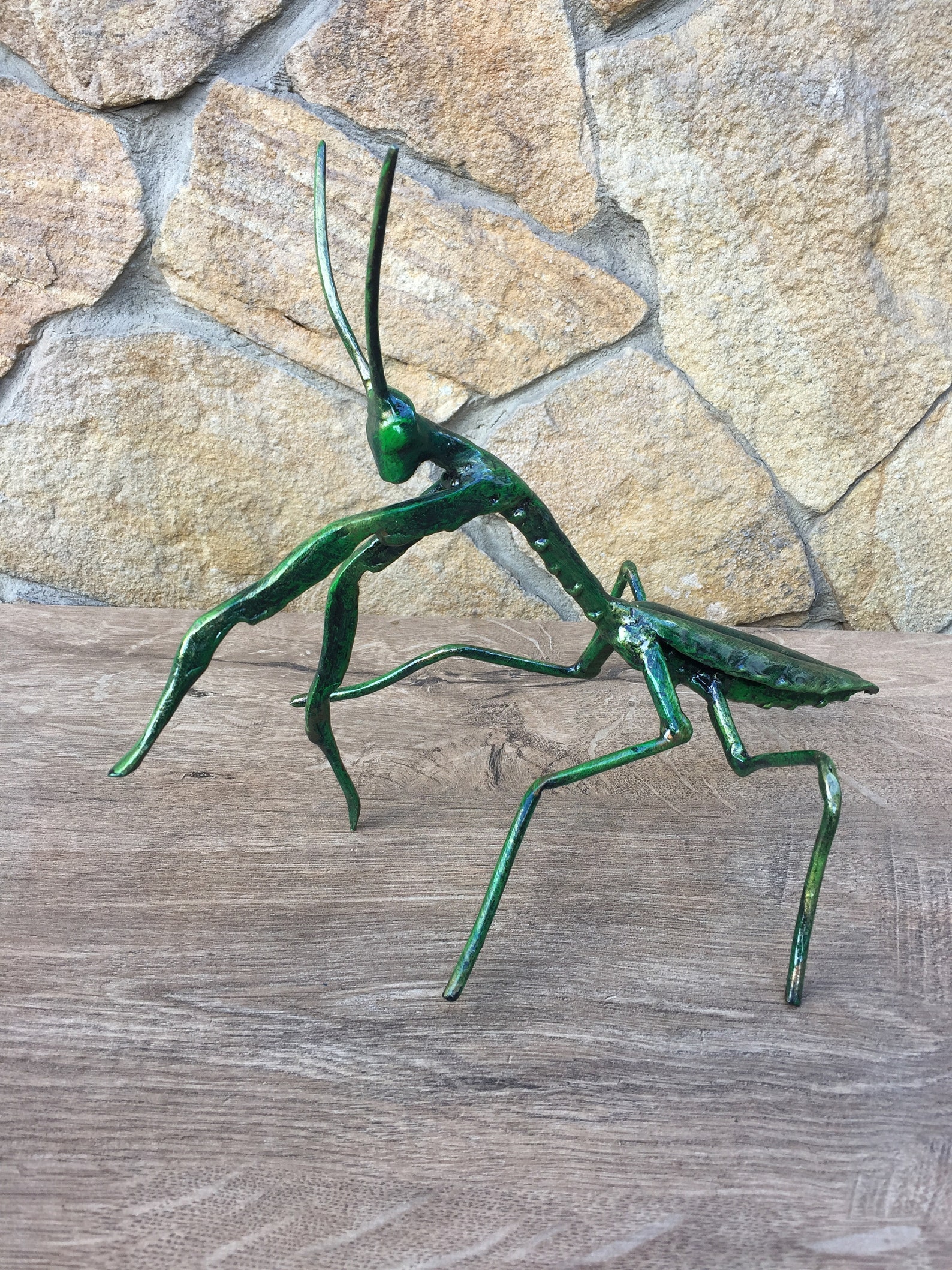 Hand Forged Mantis Mantis Figurine Mantis Sculpture Mantis - Etsy