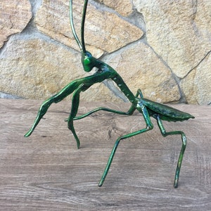Hand Forged Mantis, Mantis Figurine, Mantis Sculpture, Mantis Charm ...