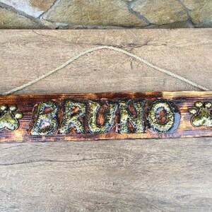Pet Dog Sign, Dog Plaque, Dog Name, Pet Dog ID Tag, Pet Dog Leash, Pet ...