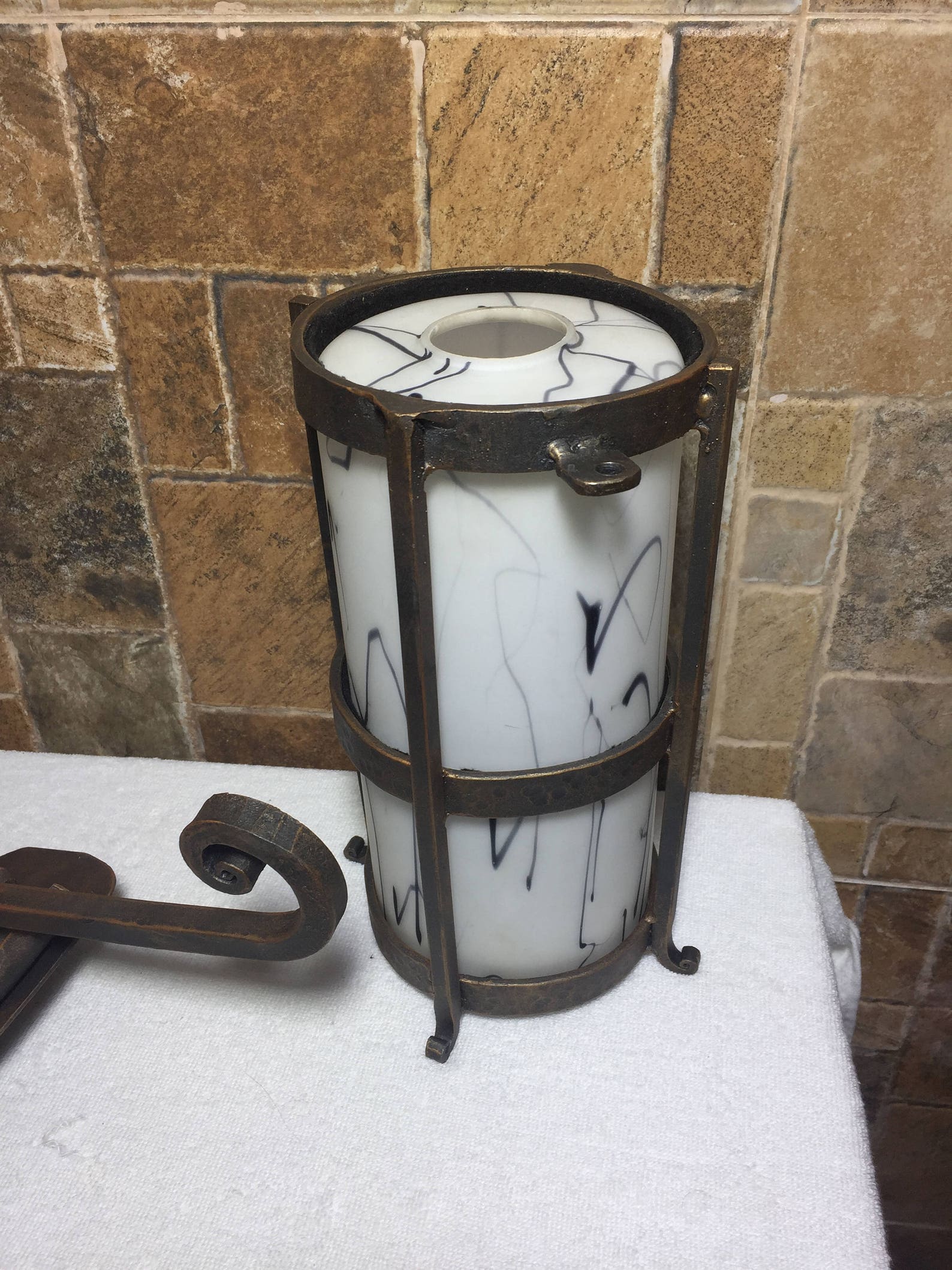 Hand Forged Lamp Wall Lamp Forged Lantern Chandelier | Etsy