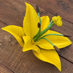 Lily, Flower Head, Bride, Hand Forged Flower, Christmas, Mothers Day ...