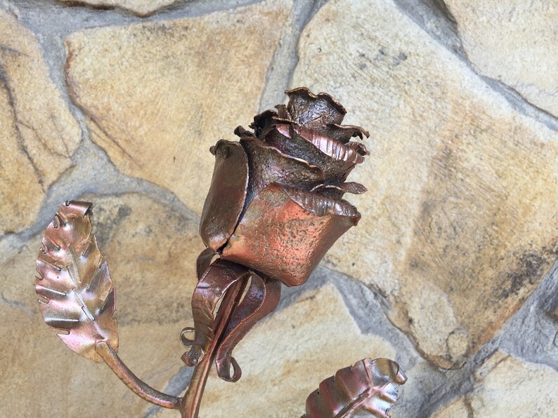 Wrought Iron Rose Hand Made Rose Metal Rose Steel Rose - Etsy