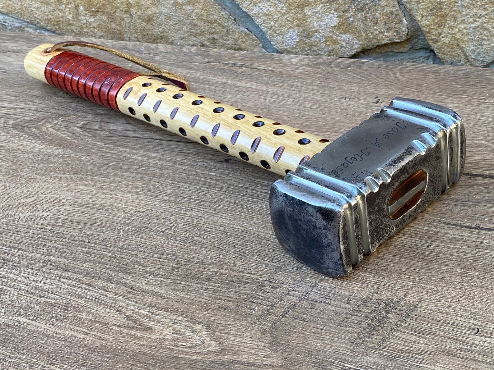 Hand forged hammer blacksmith hammer iron gift for him | Etsy