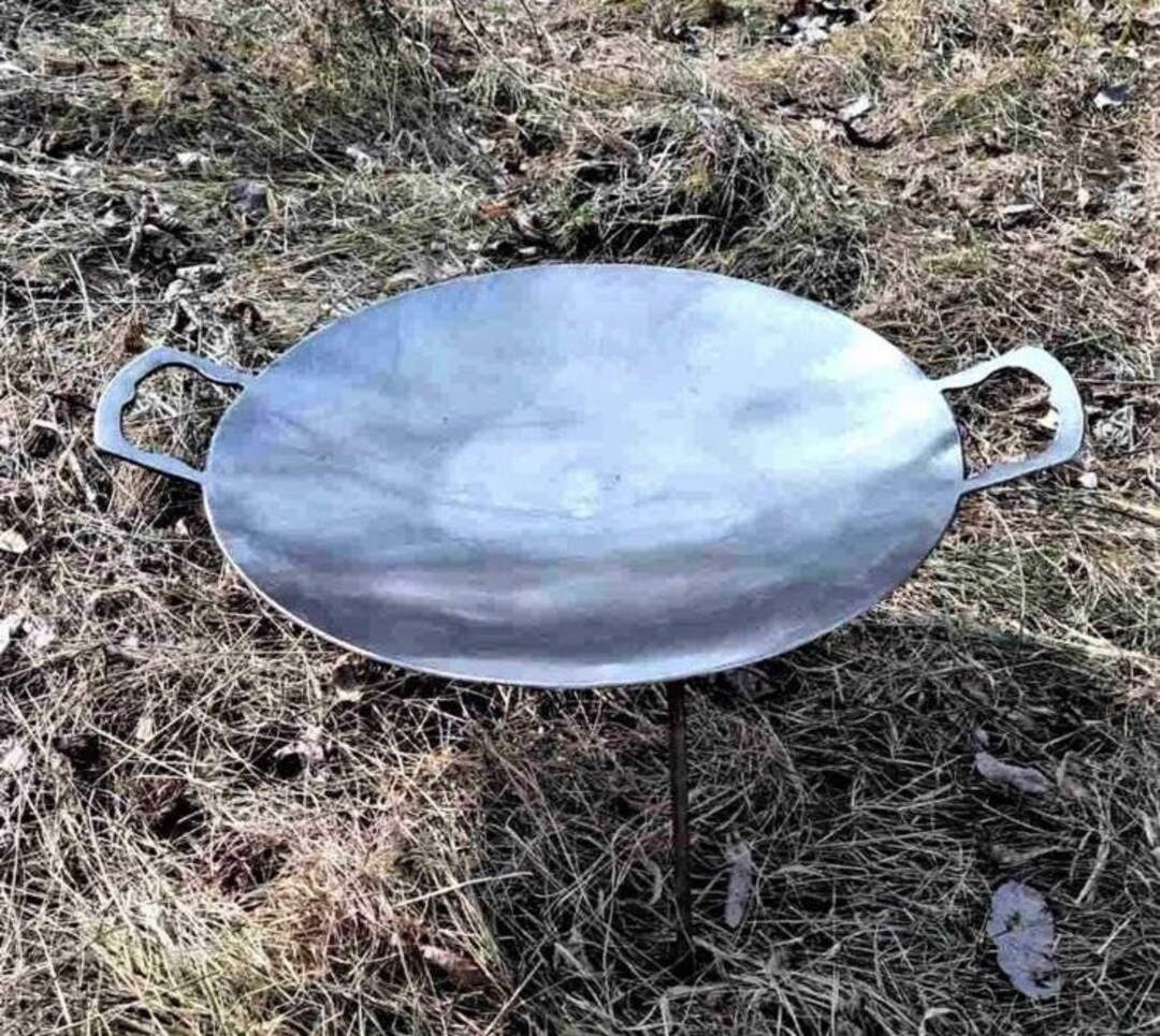 Stainless Steel Pan, Frying Pan, BBQ, Medieval, Barbeque Gift, Picnic ...