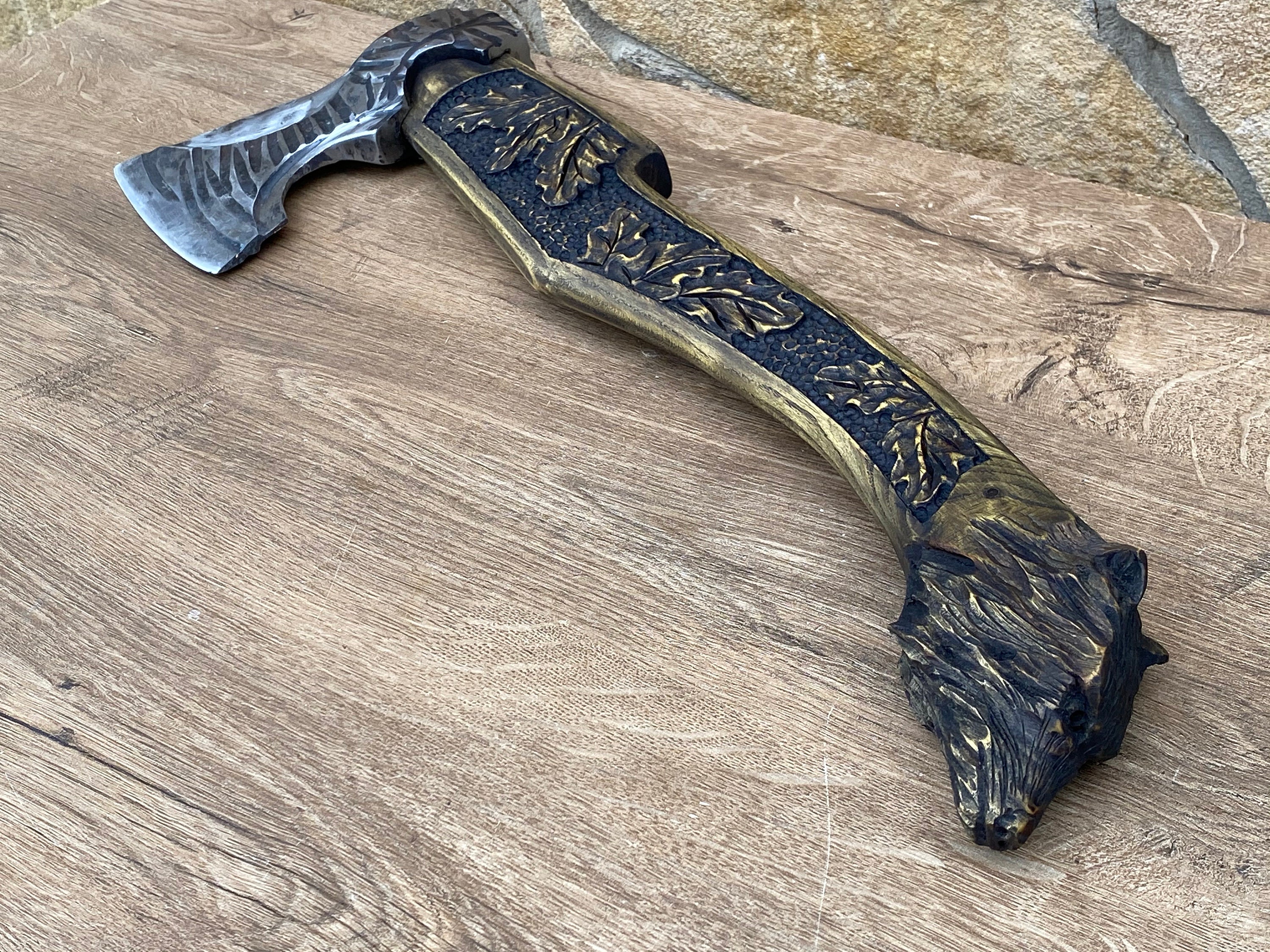 Axe Wolf Axe Gift Mens Birthday Gift Christmas Birthday | Etsy