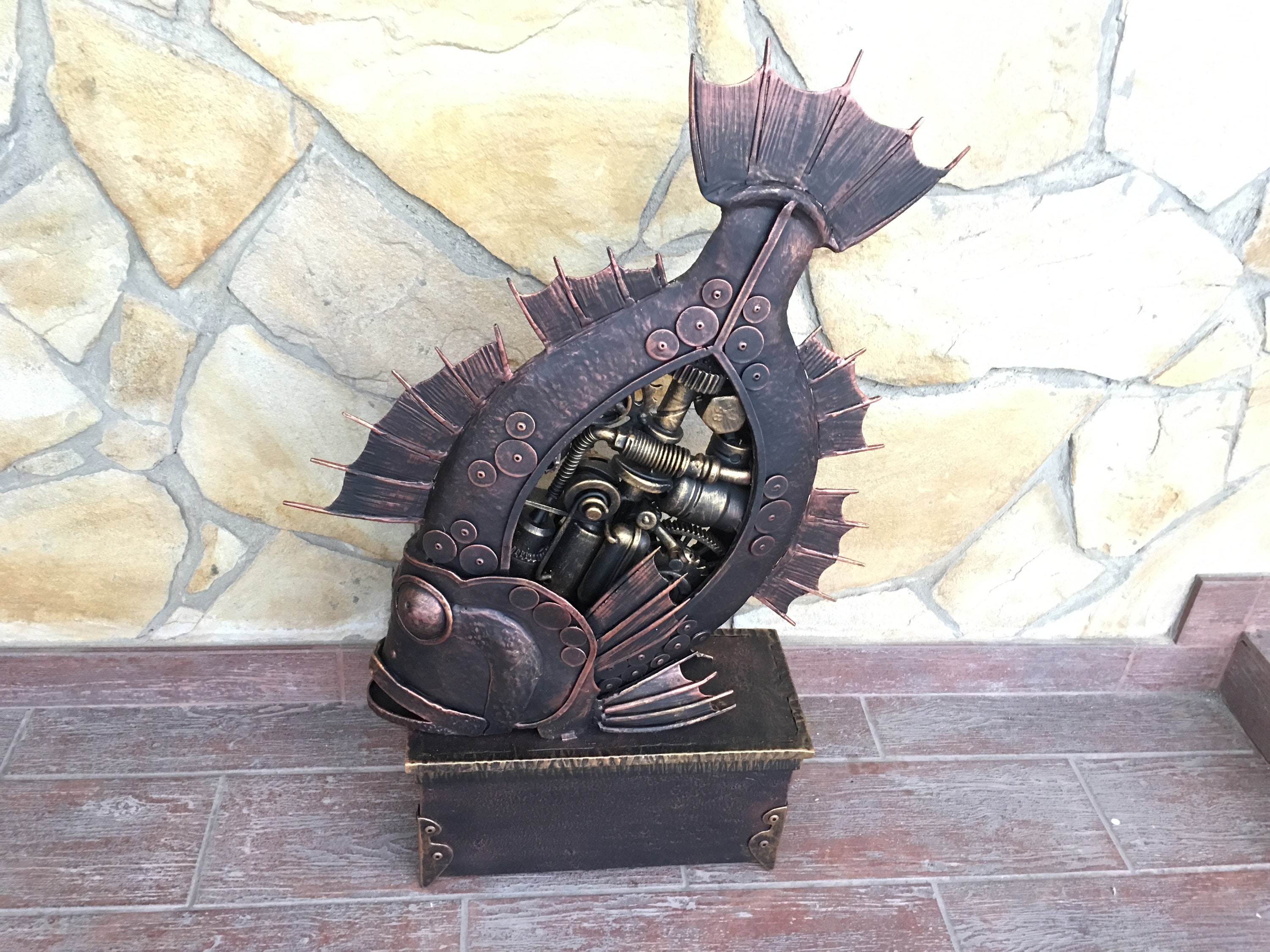 Steampunk fish steampunk sculpture industrial art steampunk | Etsy
