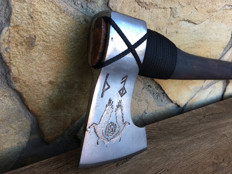 Runes Runic Axe Axe With Runes Personalized Runes Viking - Etsy